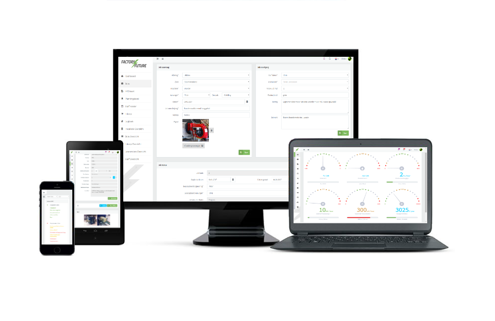 De modules in de onderhoudssoftware van McMain