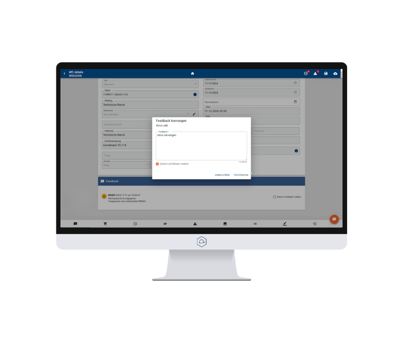 Feedbackregels | Nieuwe features in McMain Online